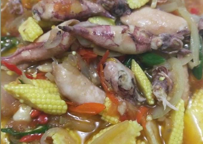Resep Oseng oseng cumi asin jagung putren oleh Aini RR - Cookpad
