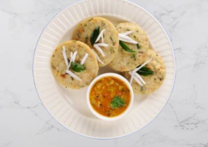 Carrot - Coriander Idli With Sambar Recipe by Your Home Cooking Lab ...