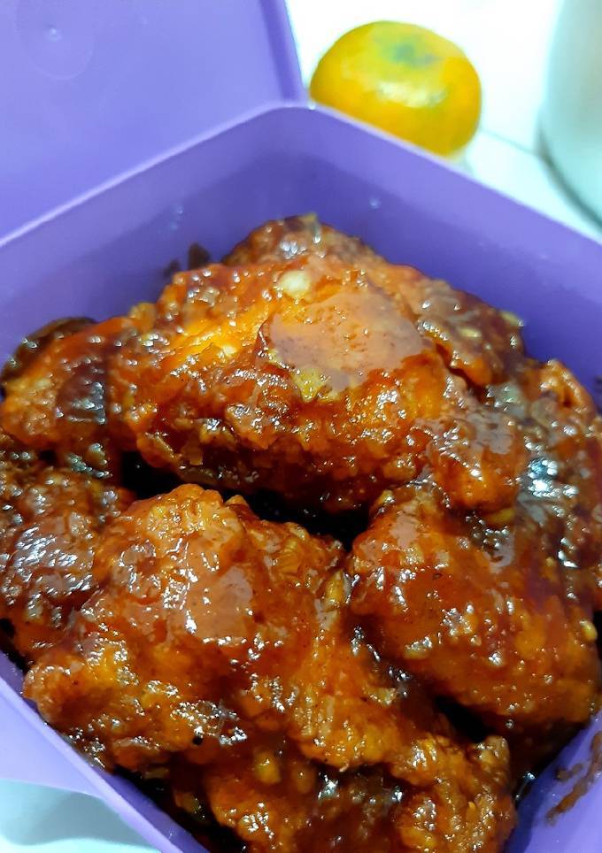 Resep Korean Lava Sauce Fried Chicken oleh Kalista - Cookpad
