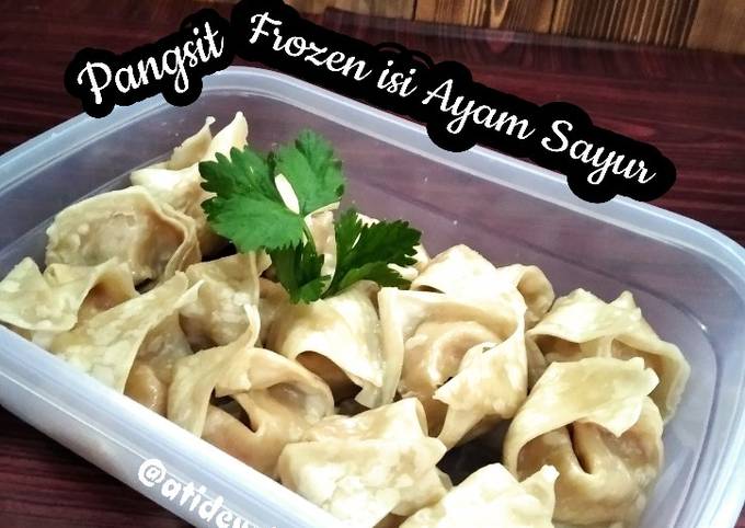 Resep *Pangsit Frozen isi Ayam Sayur* oleh ati dewanthi - Cookpad