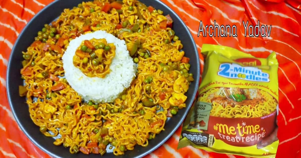 Maggi masala rice Recipe by Archana Yadav - Cookpad