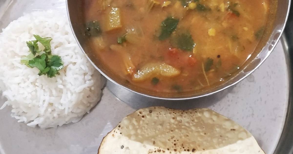 Sambhar rice Recipe by Prajakta Patil - Cookpad