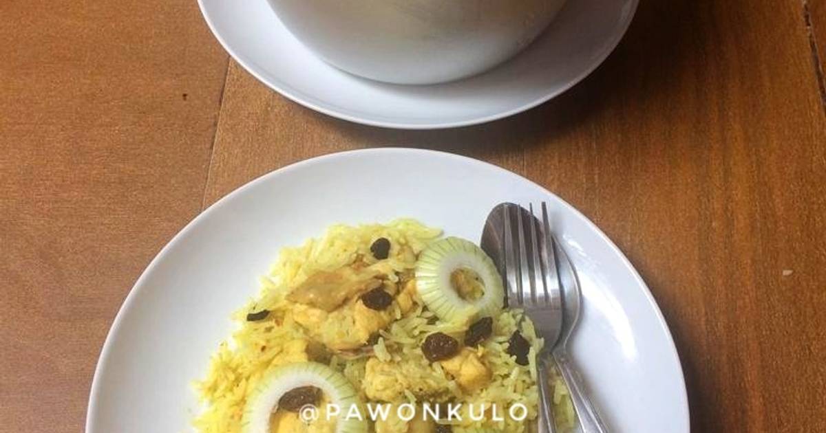Resep Nasi Kebuli Ayam Rice Cooker Tanpa Santan Susu Oleh Pawonkulo