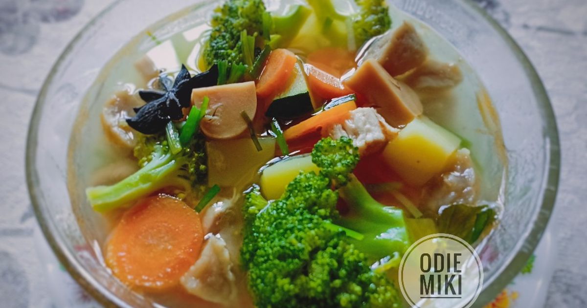 Resep sup labu dengan brokoli wortel dan sosis rumahan enak dan mudah ...