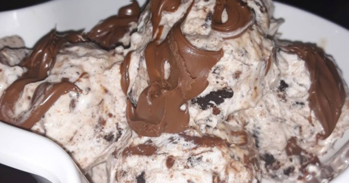 Oreo and nutella ice cream Recipe by Aisha Sada - Cookpad