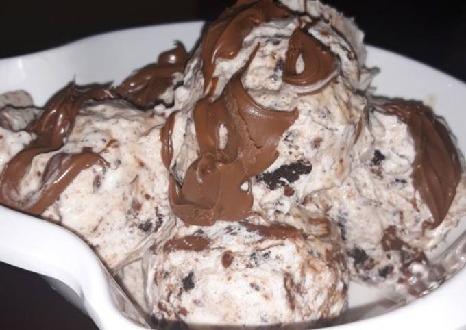 Oreo and nutella ice cream Recipe by Aisha Sada - Cookpad