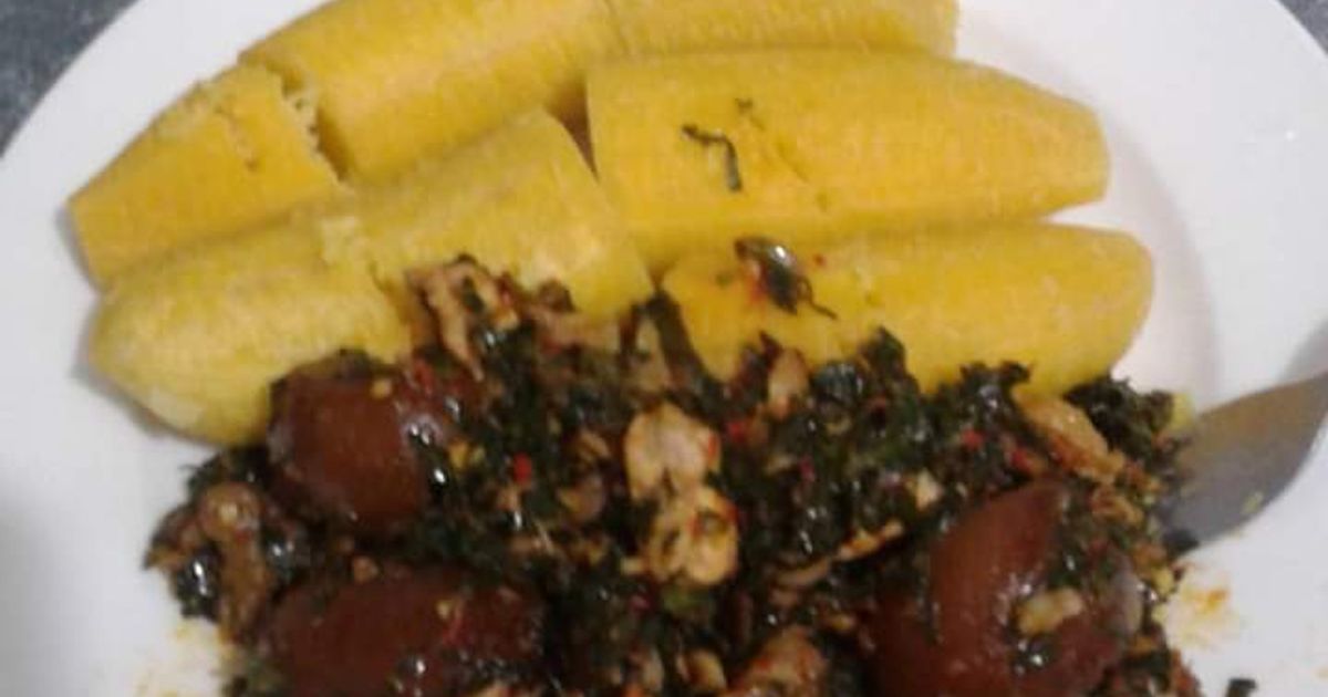 Boiling Plantain And Ugu Stew Recipe by NI'EEMA'S KITCHEN - Cookpad