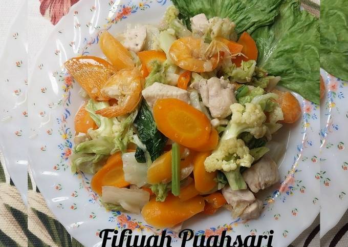 Resep Capcay udang ayam oleh Fifiyah PuahSari - Cookpad