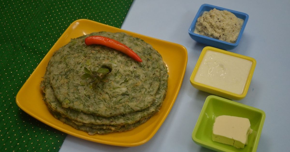 Sabbasige Soppina Akki Rotti L Rice Roti With Dill Leaves Recipe by ...