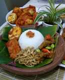 Resep nasi rames lezat mudah lengkap dengan lauknya