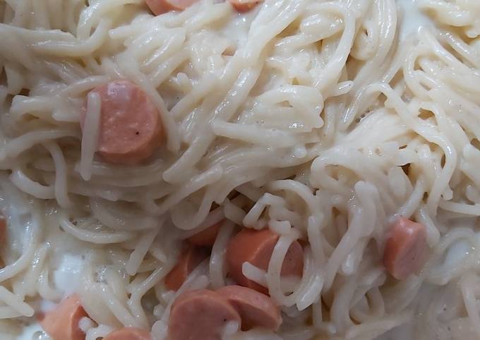 Spaghetti con leche Receta de Toya- Cookpad