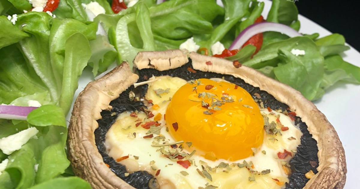 Portobello al Horno con huevo Receta de enamora_a_tu_paladar (Laura)- Cookpad