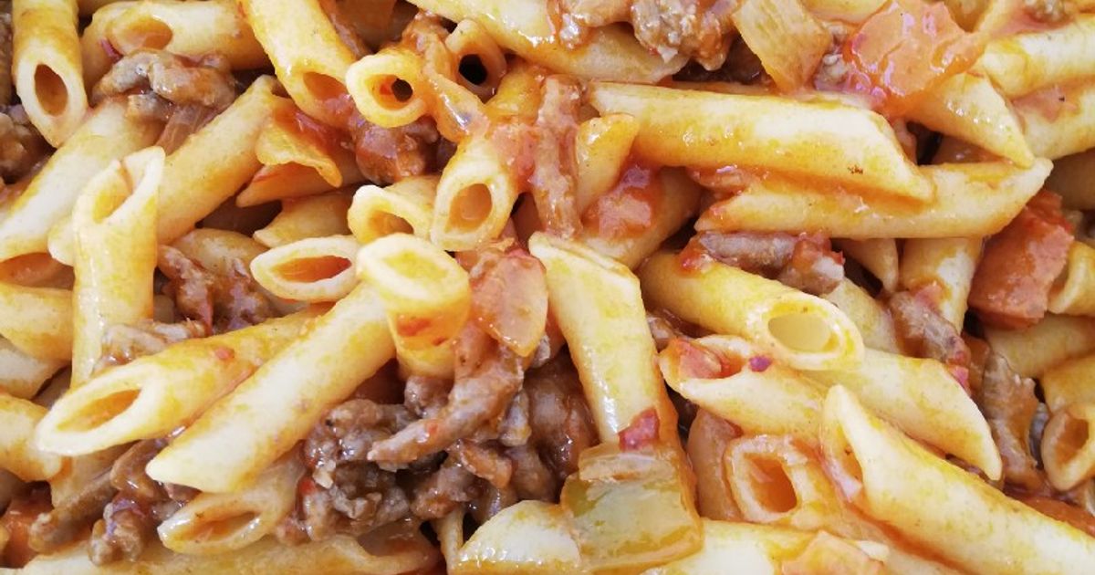 Macarrones Rápidos De Chorizo Y Carne Receta de angie - Cookpad