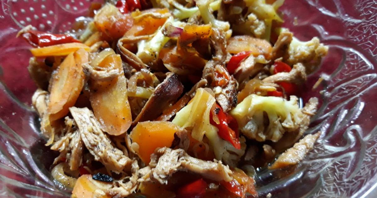 Resep Ayam Suwir Sayur Lada Hitam oleh Siti Hajar Permata - Cookpad