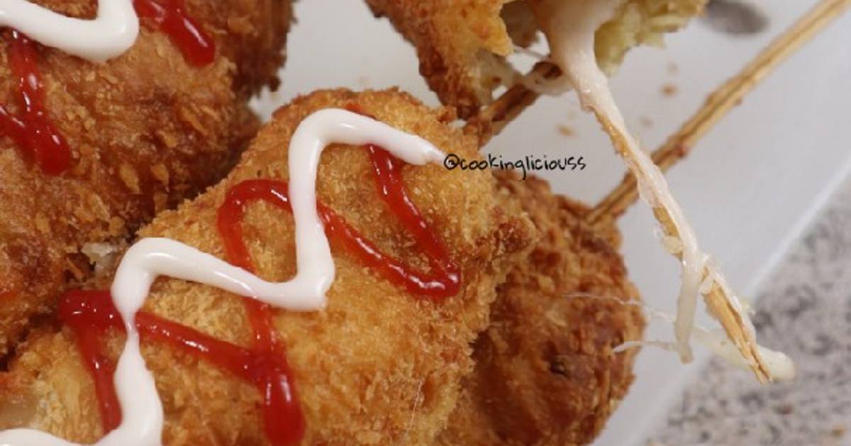 Resep Corndog Mozzarella Sosis oleh Cookingliciouss - Cookpad