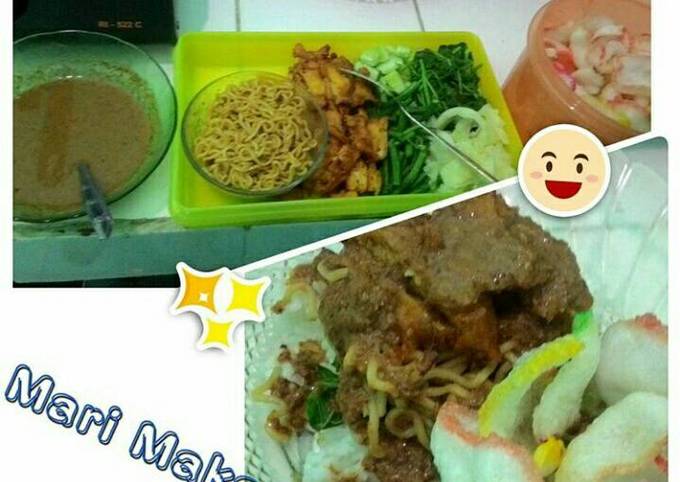 Resep Pecel mie oleh Bunda Alby - Cookpad