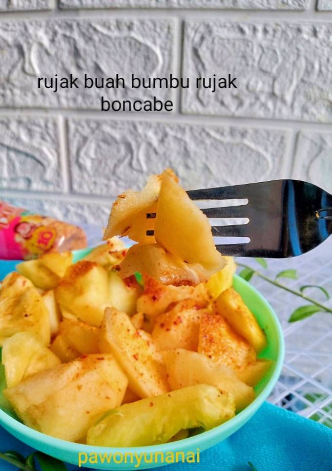 Resep 208) Rujak buah with boncabe bumbu rujak buah level 10 oleh Susan ...