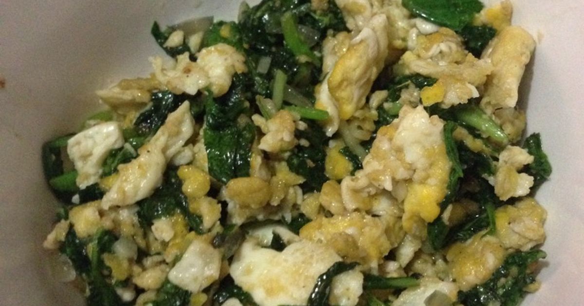 Resep Tumis Bayam Telur oleh Bunda Sakhi - Cookpad