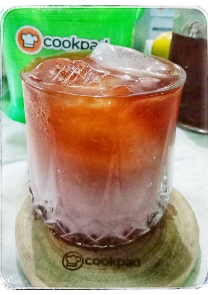 Resep Es Teh Susu Syrup Buah Naga oleh Aini mama 2N 2R - Cookpad