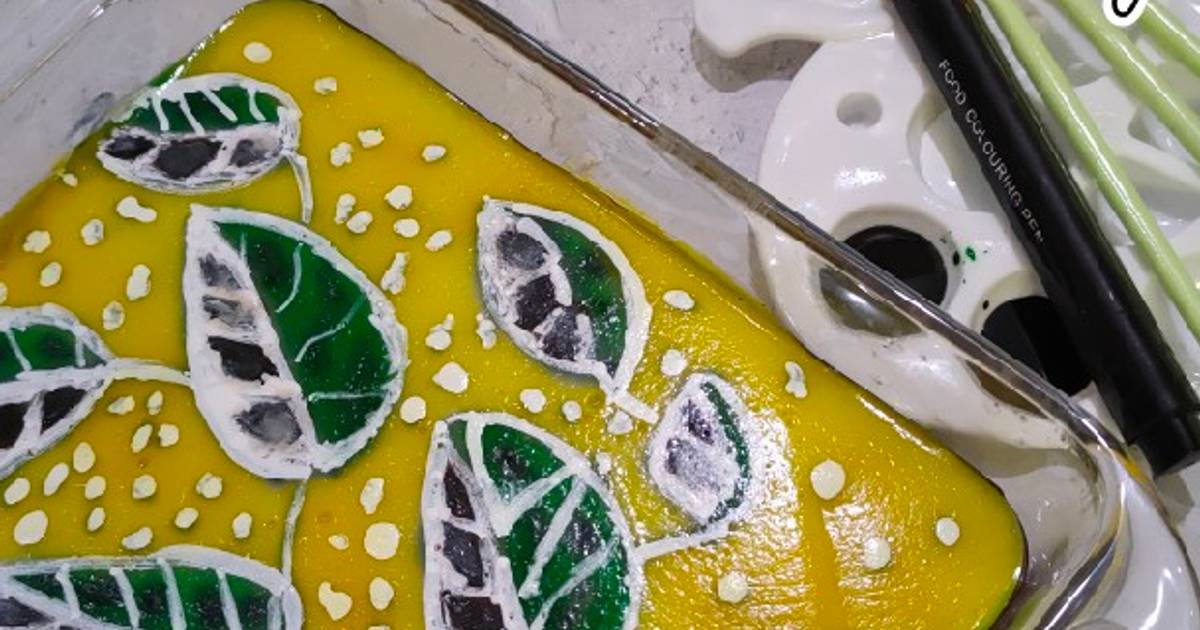 Resep 371. Puding Lukis Batik (Motif Ron Bolong) oleh Santhywi Priyanto ...