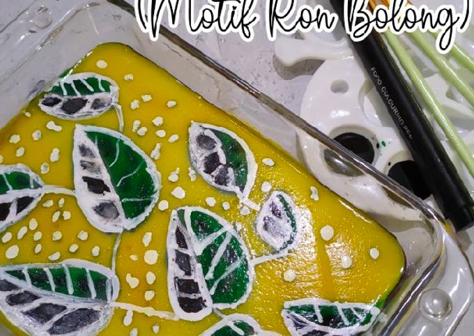 Resep 371. Puding Lukis Batik (Motif Ron Bolong) oleh Santhywi Priyanto ...