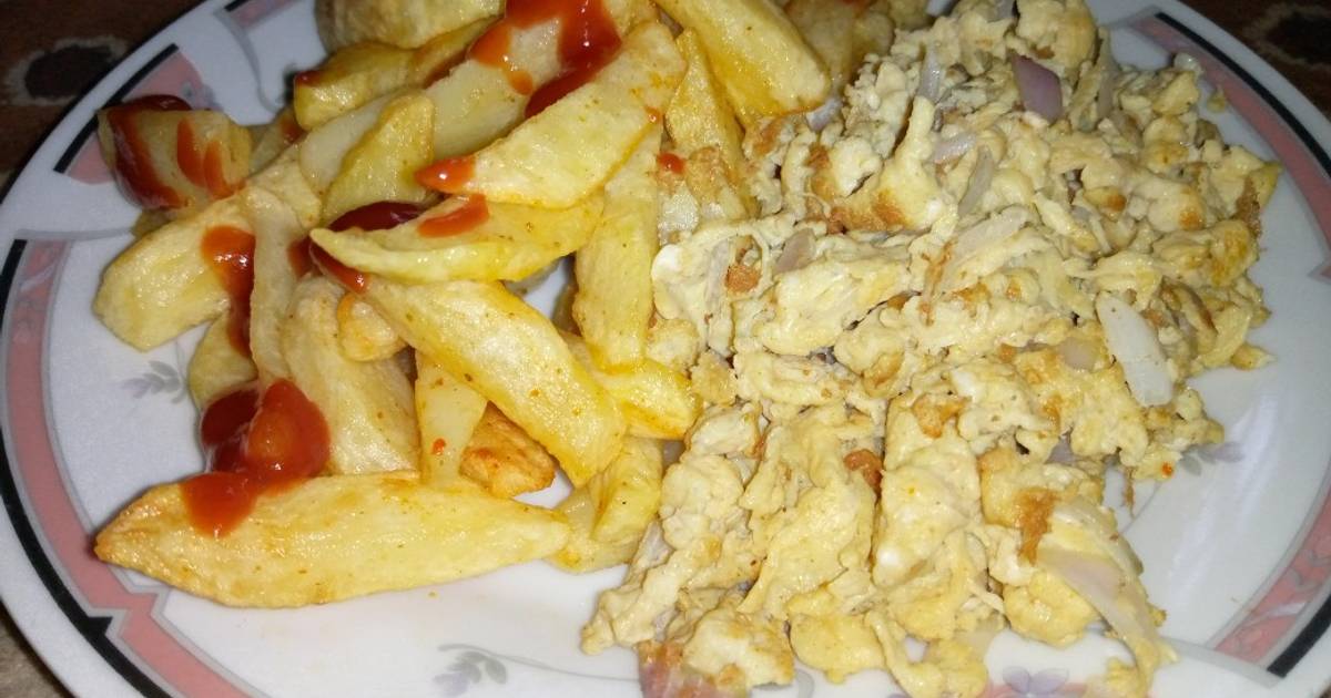 Dankali with scrambled egg girki daga asmies Small Chops - Cookpad