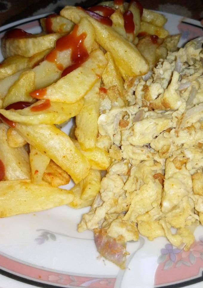 Dankali with scrambled egg girki daga asmies Small Chops - Cookpad