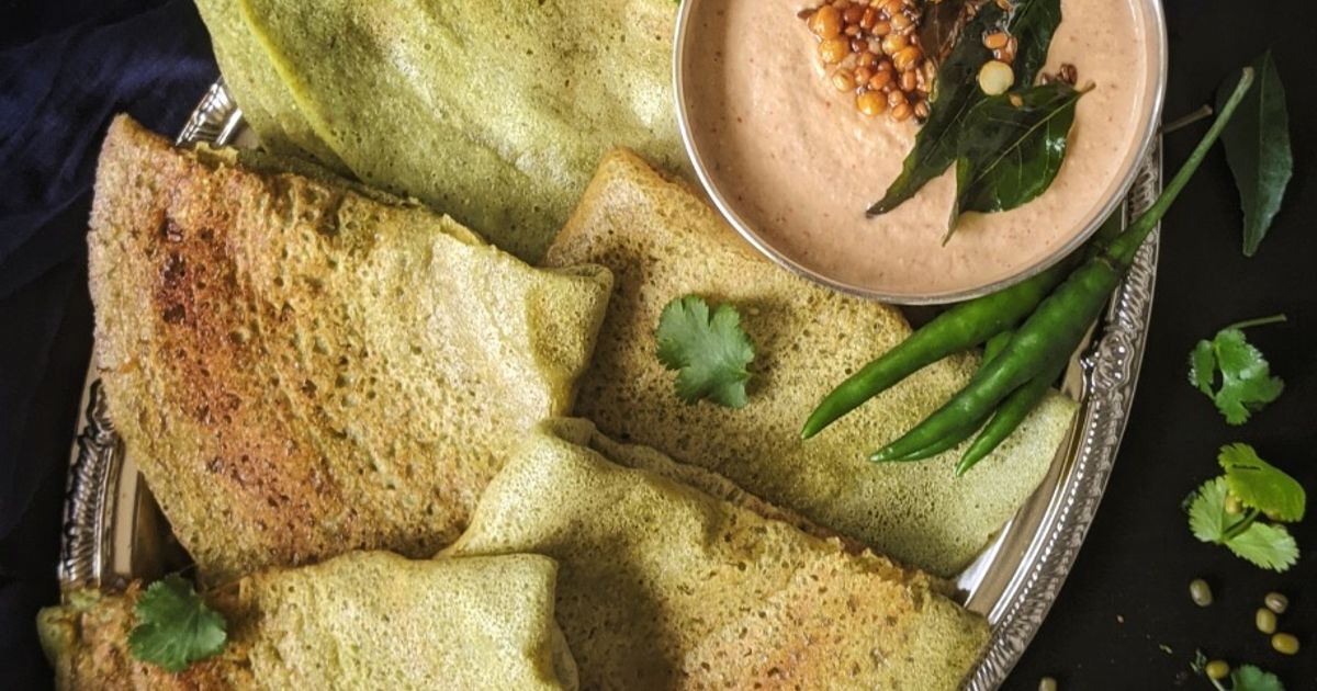 Pesarattu | Green Moong Dal Dosa Recipe by Saraniyaa Pradeep - Cookpad