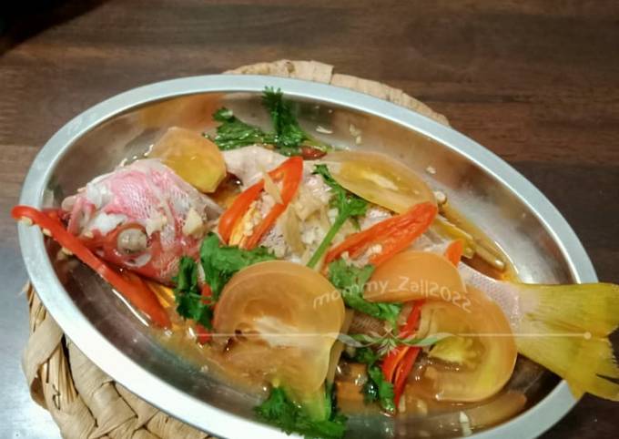 Resep Steam ikan kakap merah oleh Maresa - Cookpad