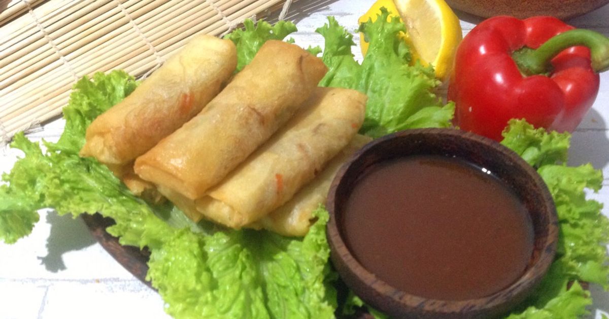 Resep Lumpia Sayuran Saus Asam Manis Pedas Vegetarian Oleh Phie Kitchen Cookpad