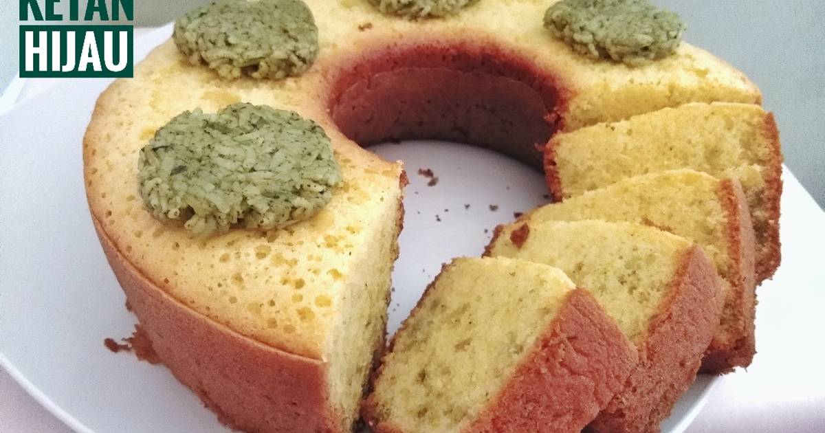 Resep Bolu Tape Ketan Hijau oleh diana az - Cookpad