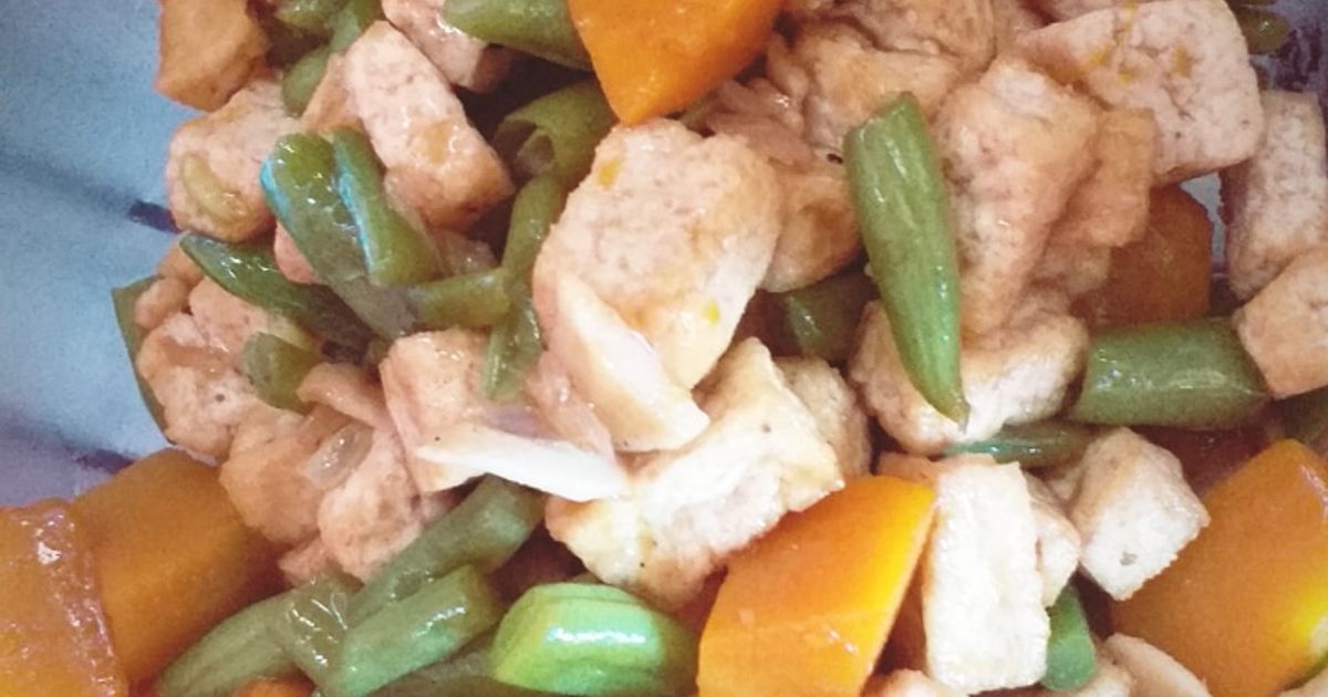 Resep Tumis Tahu, Labu Kuning, Kacang Panjang oleh fideL - Cookpad