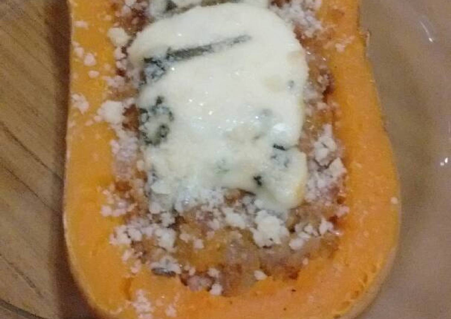 Zapallo anco relleno Receta de sergio banchio- Cookpad