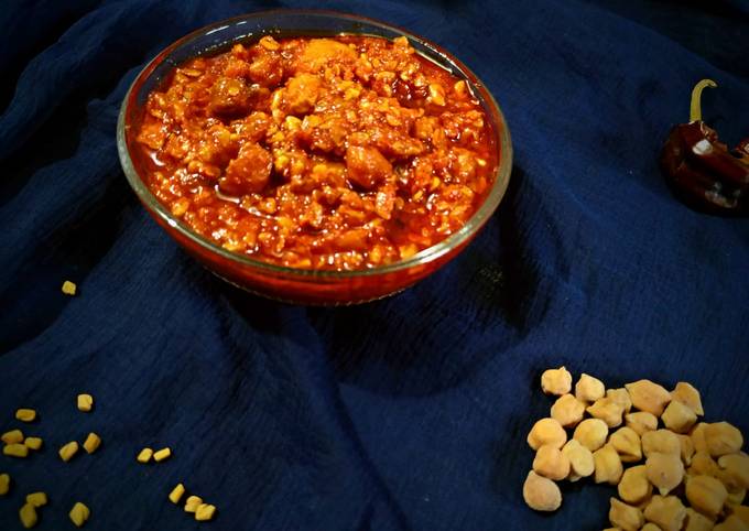 Khada chana Methi Athanu Recipe by Khyati Dhaval Chauhan - Cookpad