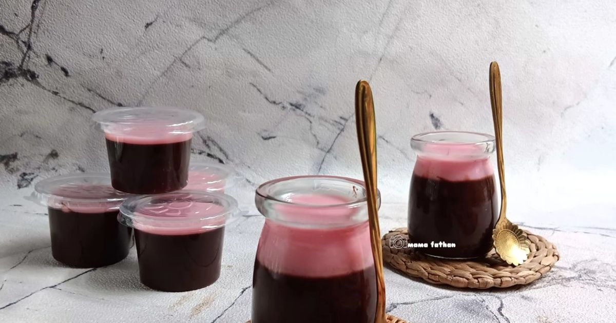 Resep Puding Coklat Vla Cocopandan oleh Mama fathan - Cookpad