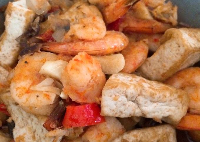 Resep Udang Tahu masak Tauco pedas oleh Yuchan Kitchen - Cookpad