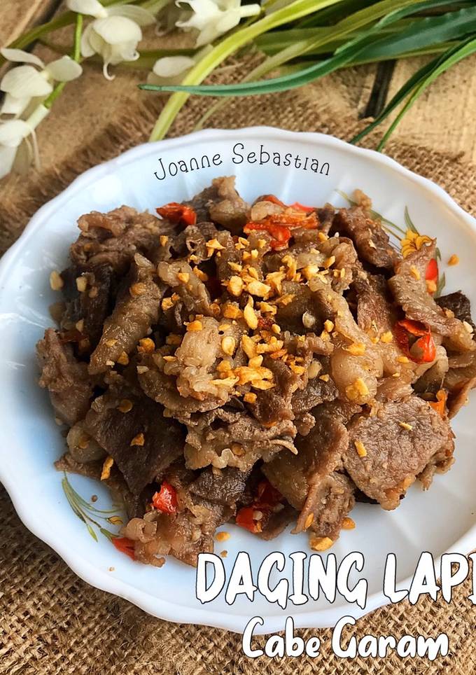 Resep Daging Lapis Cabe Garam -Keto oleh Joanne Sebastian - Cookpad
