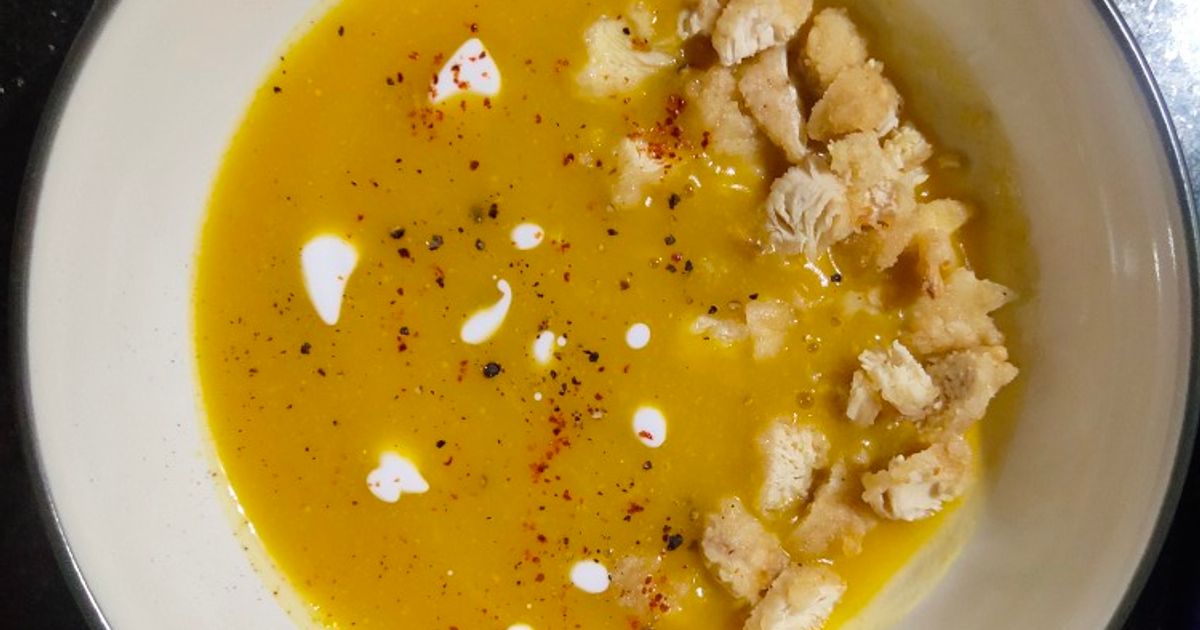 Resep Sup Labu Santan Dan Ayam Goreng oleh astari.arum - Cookpad