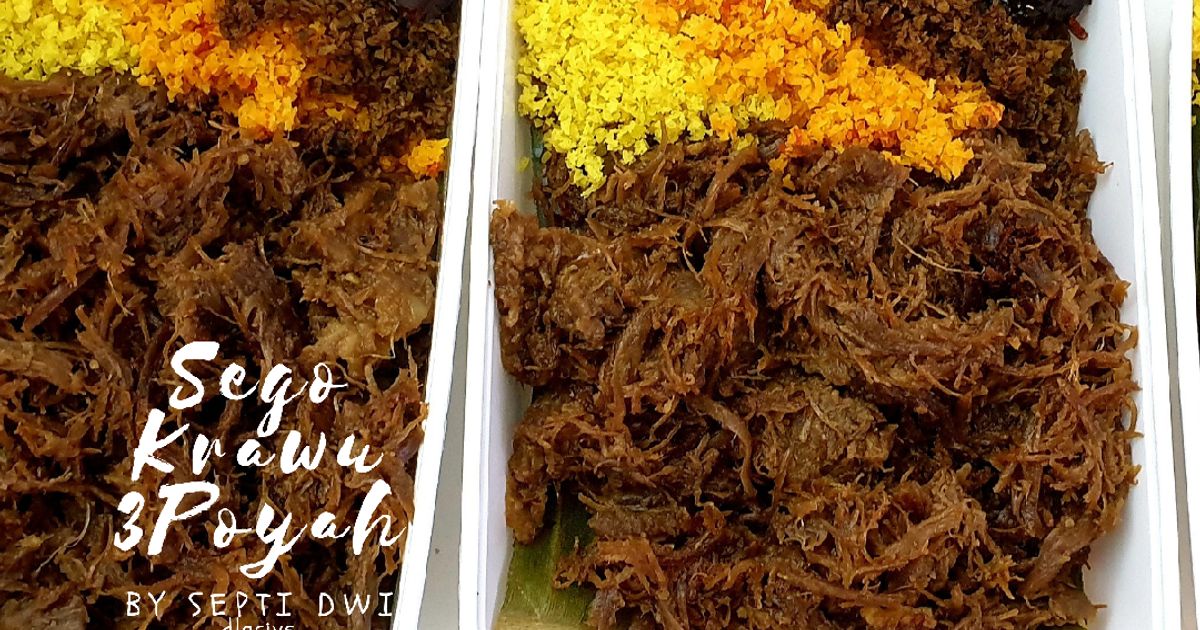 Resep Sego Krawu Komplit (Pakai 3 Macam Poyah Kelapa) oleh Septi Dwi ...