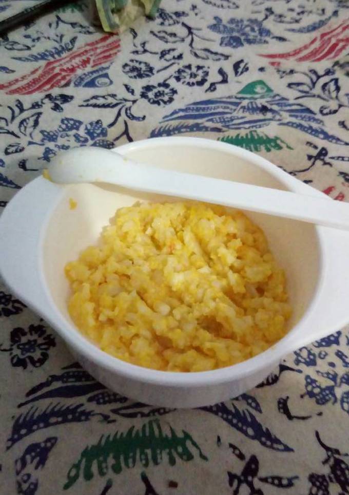 Resep Nasi Tim Wortel,Tofu,Telur (10m)- MPASI oleh merah - Cookpad