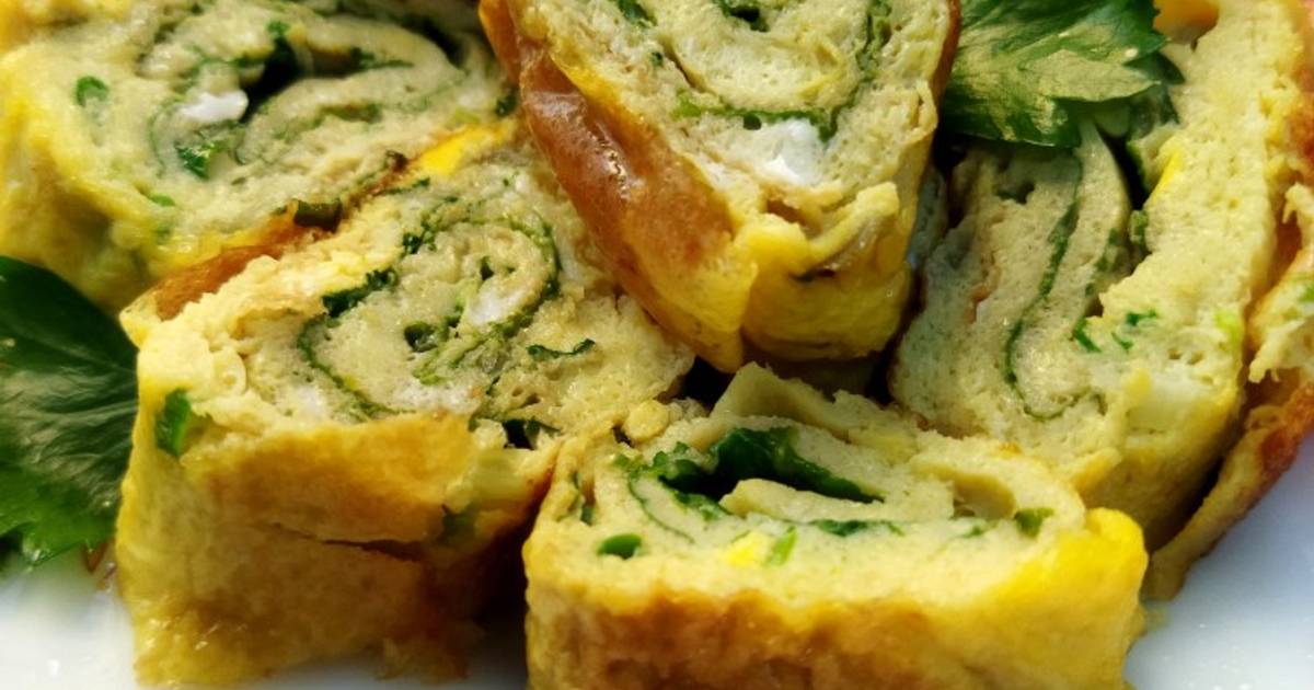 Resep Dadar Gulung Bayam oleh Daniar - Cookpad