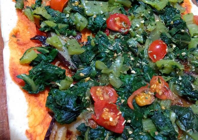 Pizza de vegetales Receta de Mimi🥑- Cookpad