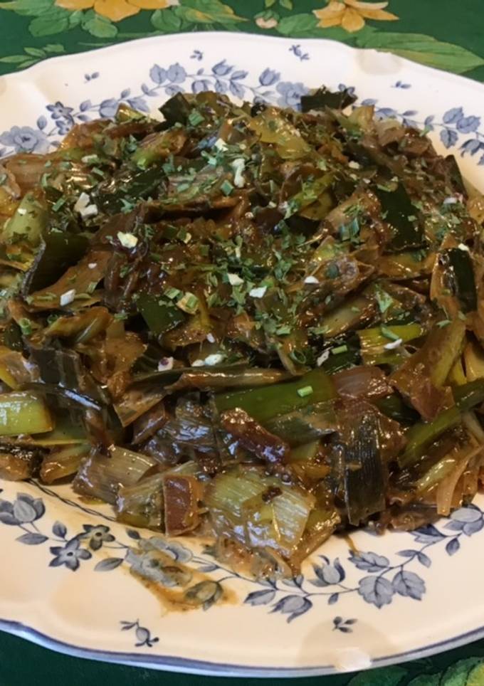 Fondue de poireaux à la crème, origan et jus d'agneau de Mila Skull ...