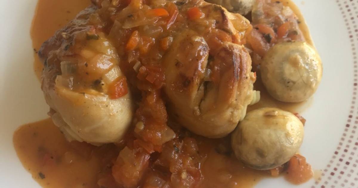 Jamoncitos de pollo con champiñones Receta de Alquidania Ozoria Paca ...