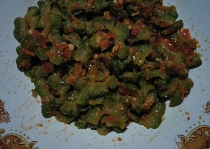 Resep Tumis pare udang kering. Endeus bgt, rasa maknyus, bau x sedep ...