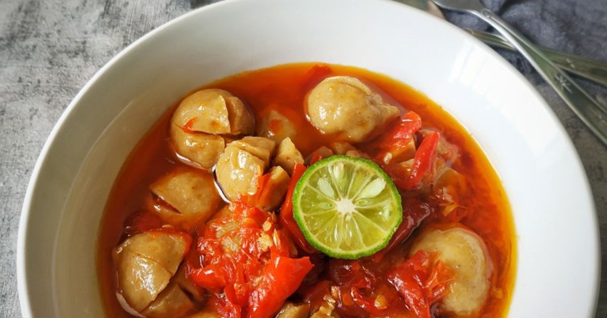 Resep bakso mercon berkuah rumahan enak dan mudah - Cookpad