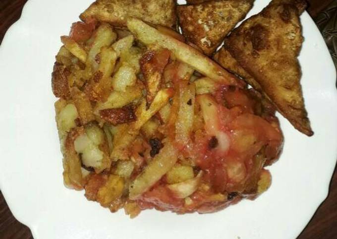 Samosa and Chips Recipe by Mary wanjiko - Cookpad