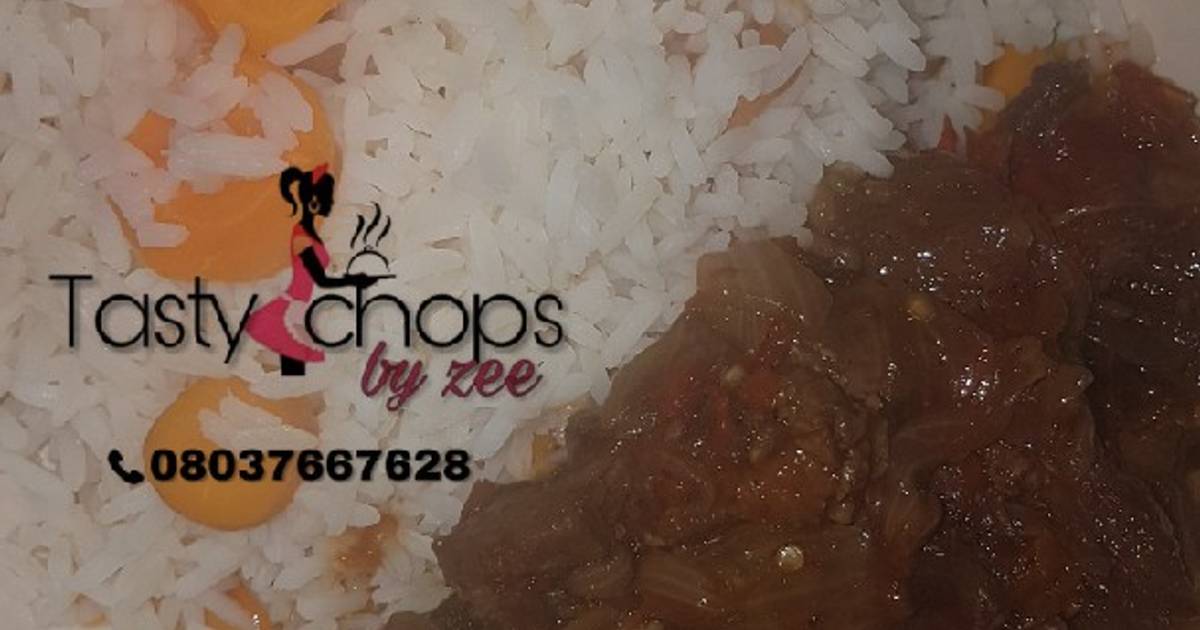 White rice with meat sauce Recipe by zainab umar - Cookpad
