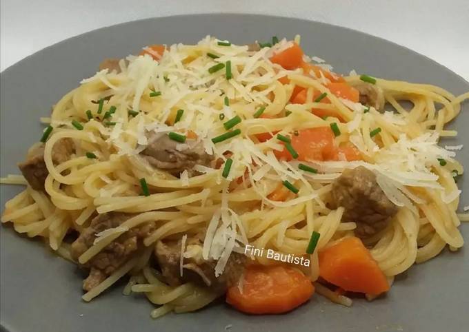 Pasta de espaguetis finos al estilo gallego Receta de Fini Bautista ...