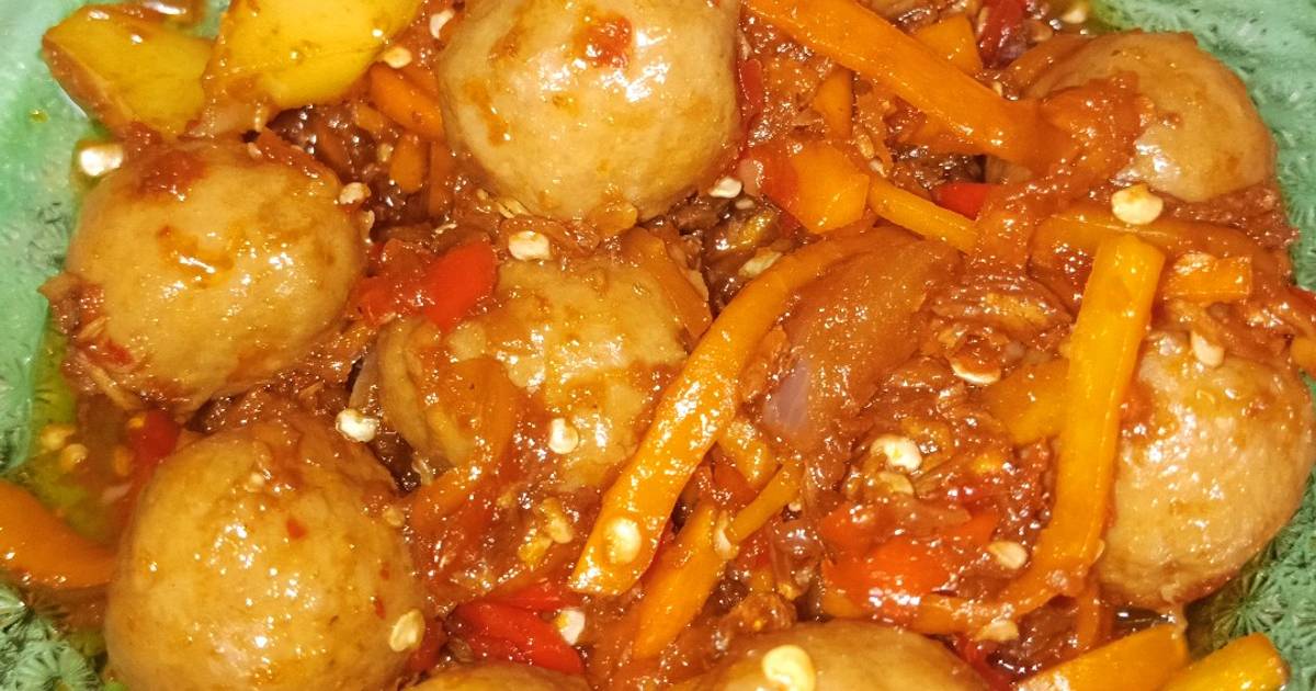 27.623 resep pentol sapi pedes enak dan mudah - Cookpad